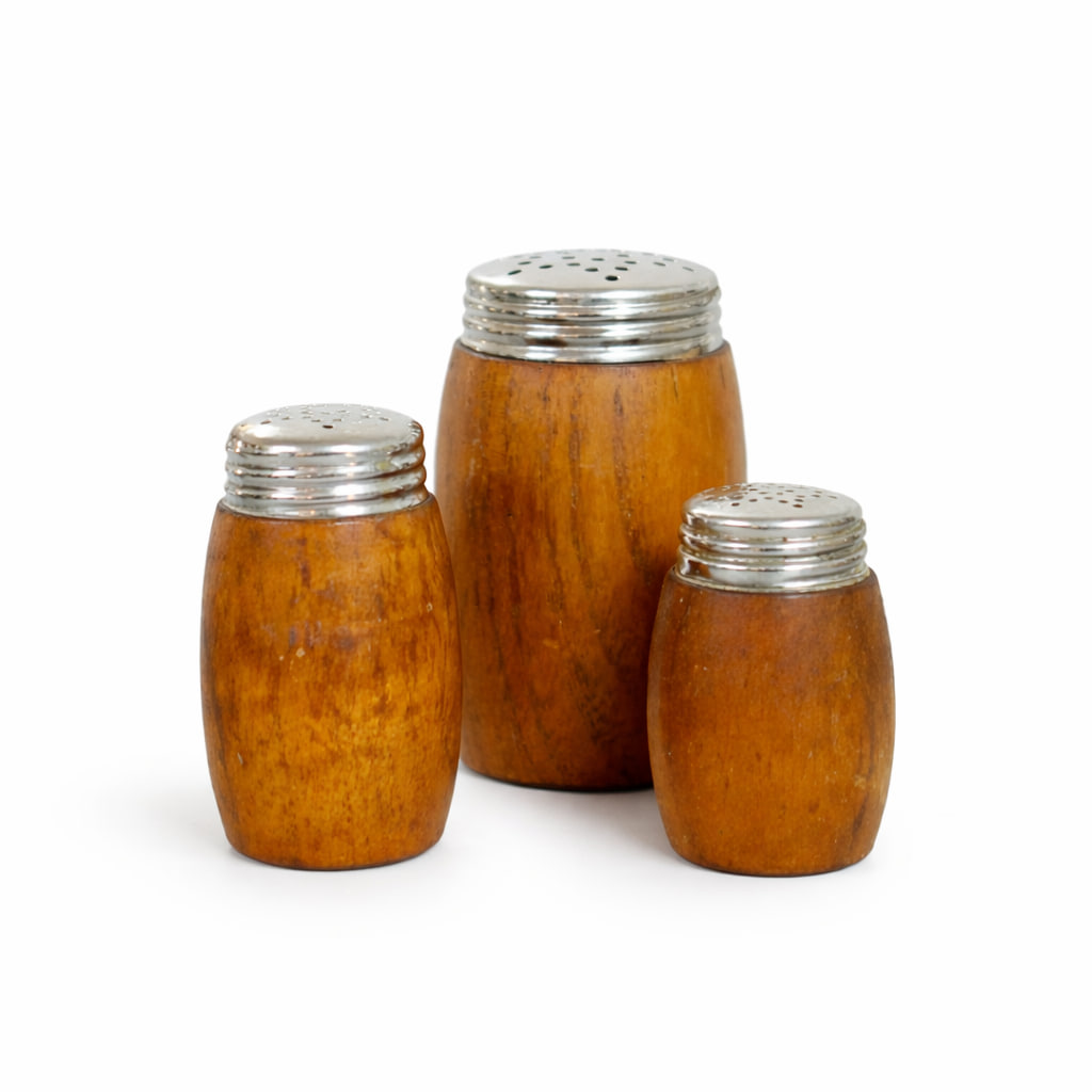 Salt- och pepparset i teak – 1950/60-tal - retrodeco stockholm